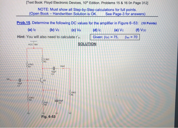 Solved [Text Book: Floyd Electronic Devices, 10th Edition. | Chegg.com