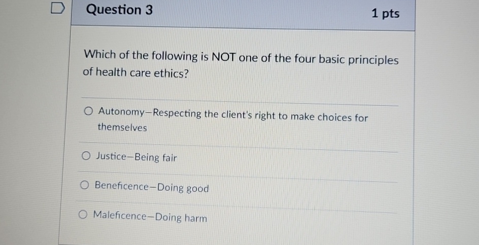 Solved Question 31 ﻿ptsWhich of the following is NOT one of | Chegg.com