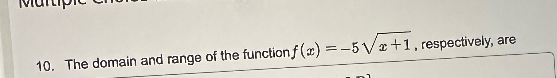 Solved The domain and range of the function f(x)=-5x+12, | Chegg.com