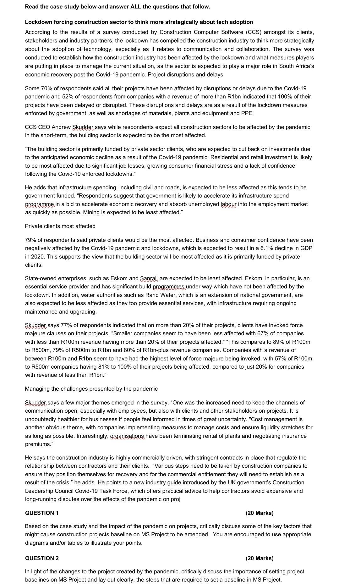 Solved Read the case study below and answer ALL the | Chegg.com