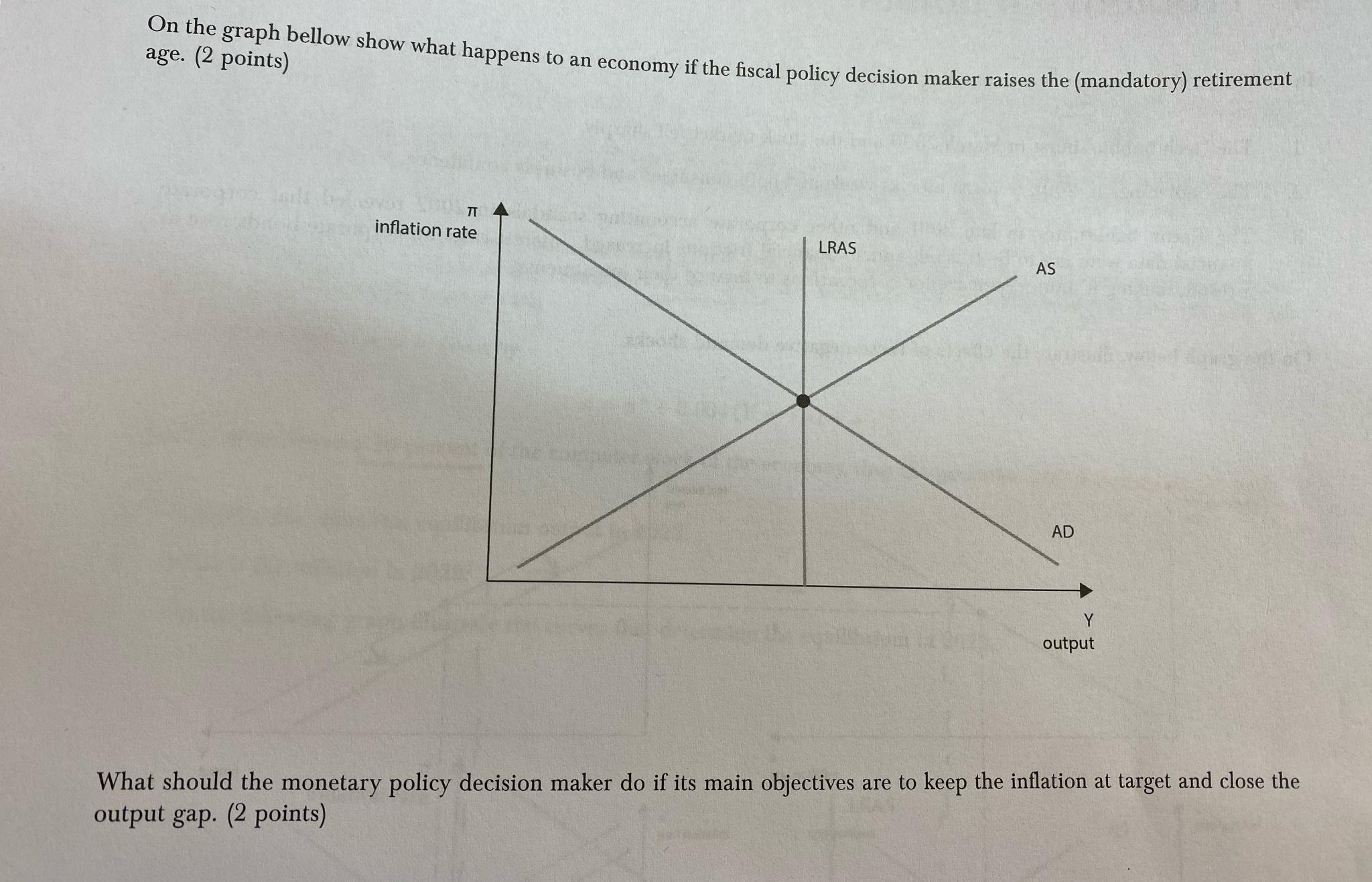 Solved On the graph bellow show what happens to an economy | Chegg.com