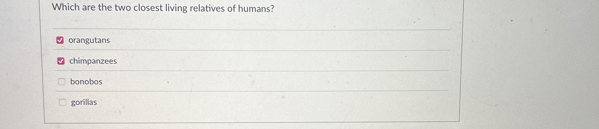 Solved Which are the two closest living relatives of | Chegg.com