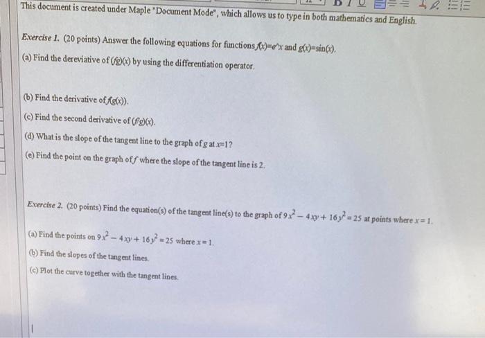 Solved (a) Find the dereviative of (fg)(x) by using the | Chegg.com