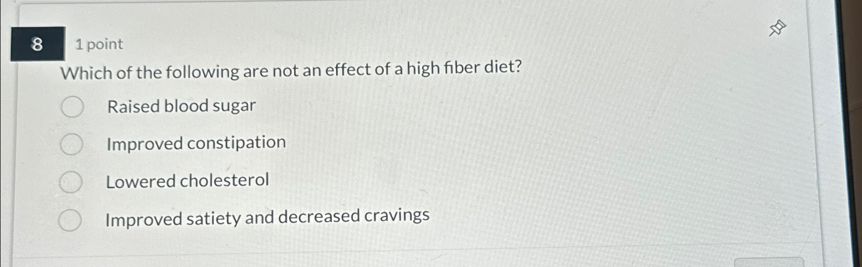 Solved 81 ﻿pointWhich of the following are not an effect of | Chegg.com