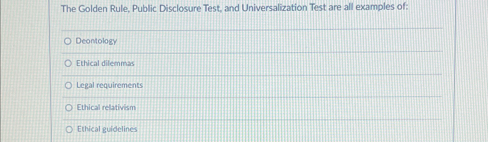 Solved The Golden Rule, Public Disclosure Test, and | Chegg.com