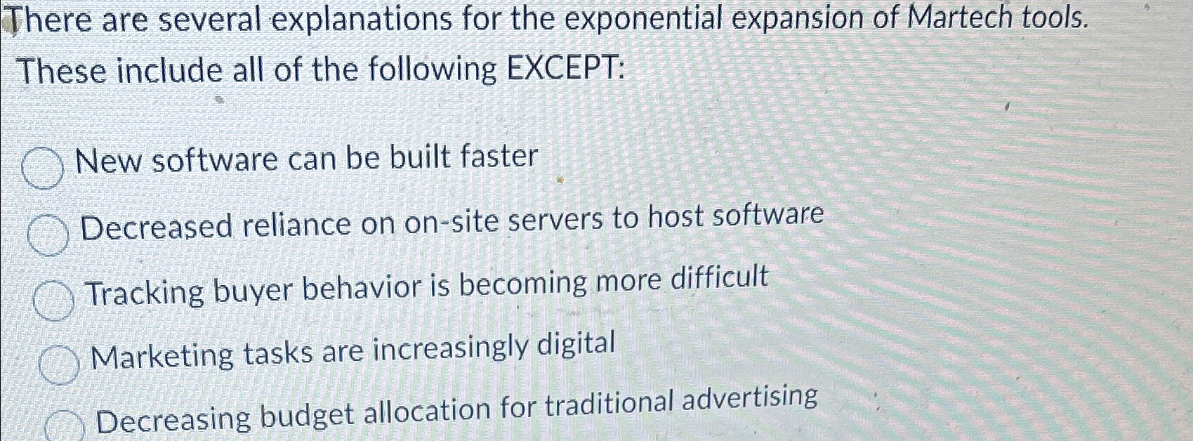 Solved There are several explanations for the exponential | Chegg.com
