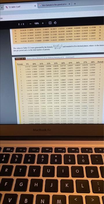 Solved Use table 12-2 to find how much should be deposited | Chegg.com