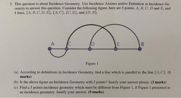 5. This question is about Incidence Geometry. Use | Chegg.com