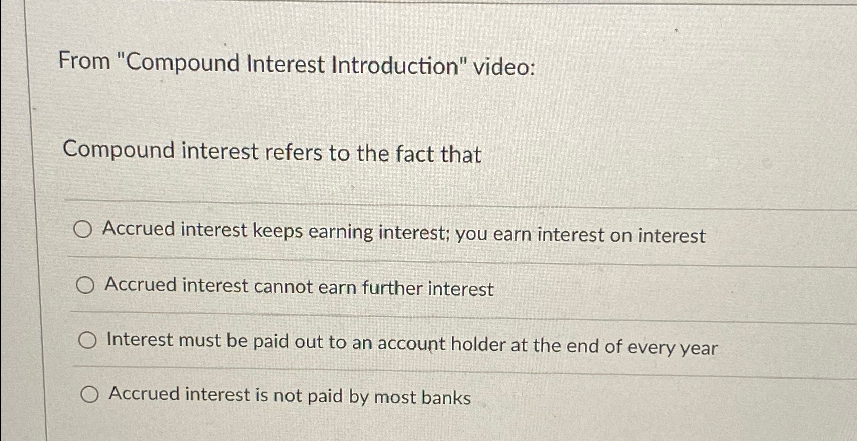 Solved From "Compound Interest Introduction" video:Compound | Chegg.com