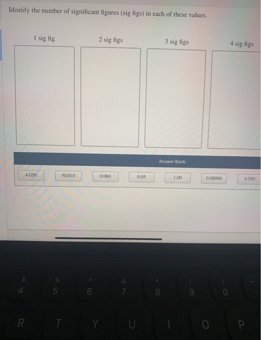 Solved Identify the number of significant figures (sig figs) | Chegg.com