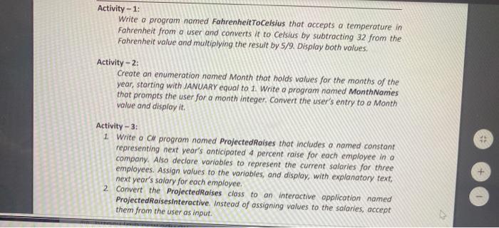 Solved Activity - 1: Write a program named | Chegg.com