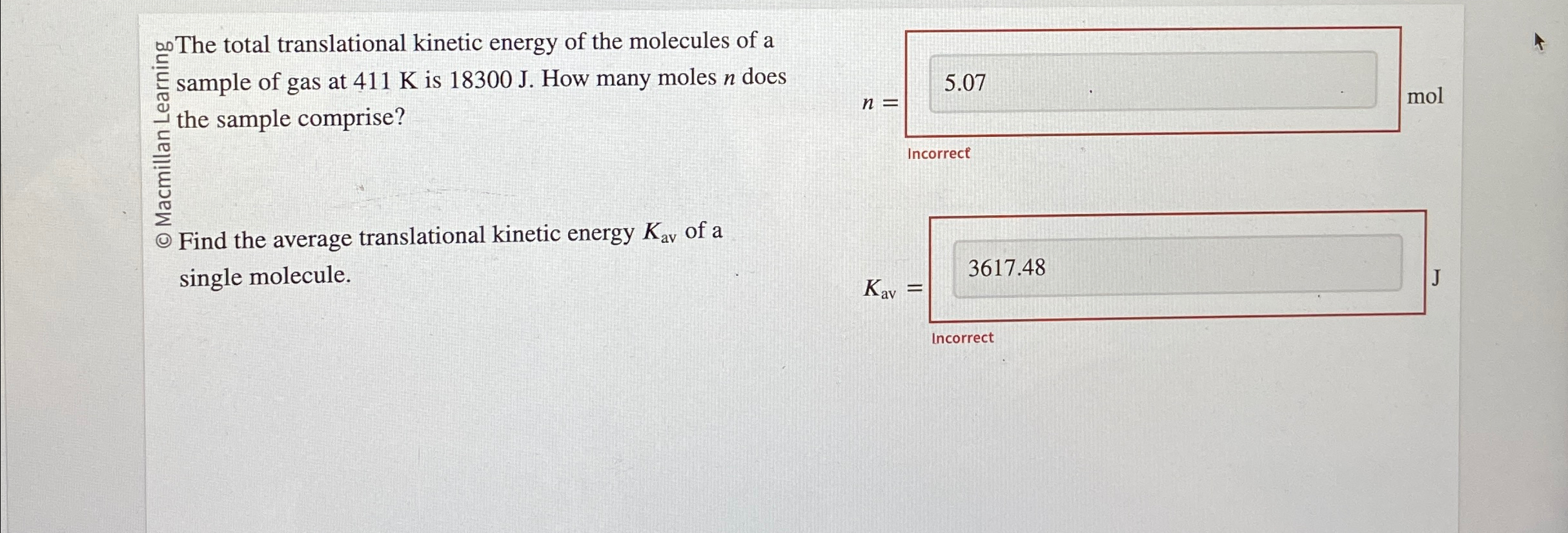 Solved or The total translational kinetic energy of the | Chegg.com