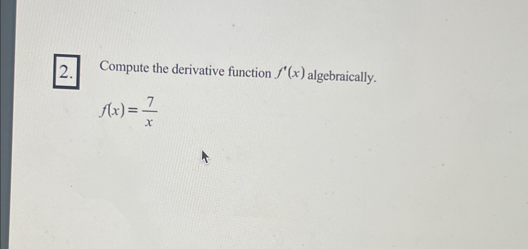 Solved Compute the derivative function f'(x) | Chegg.com
