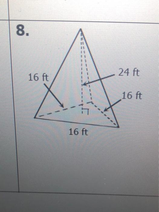 Solved 8. 24 ft 16 ft 16 ft 16 ft | Chegg.com