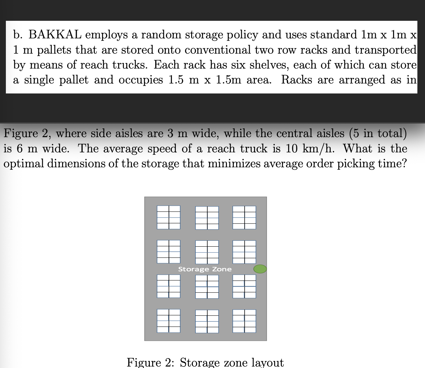 Solved Figure 2, ﻿where side aisles are 3 ﻿m wide, while the | Chegg.com