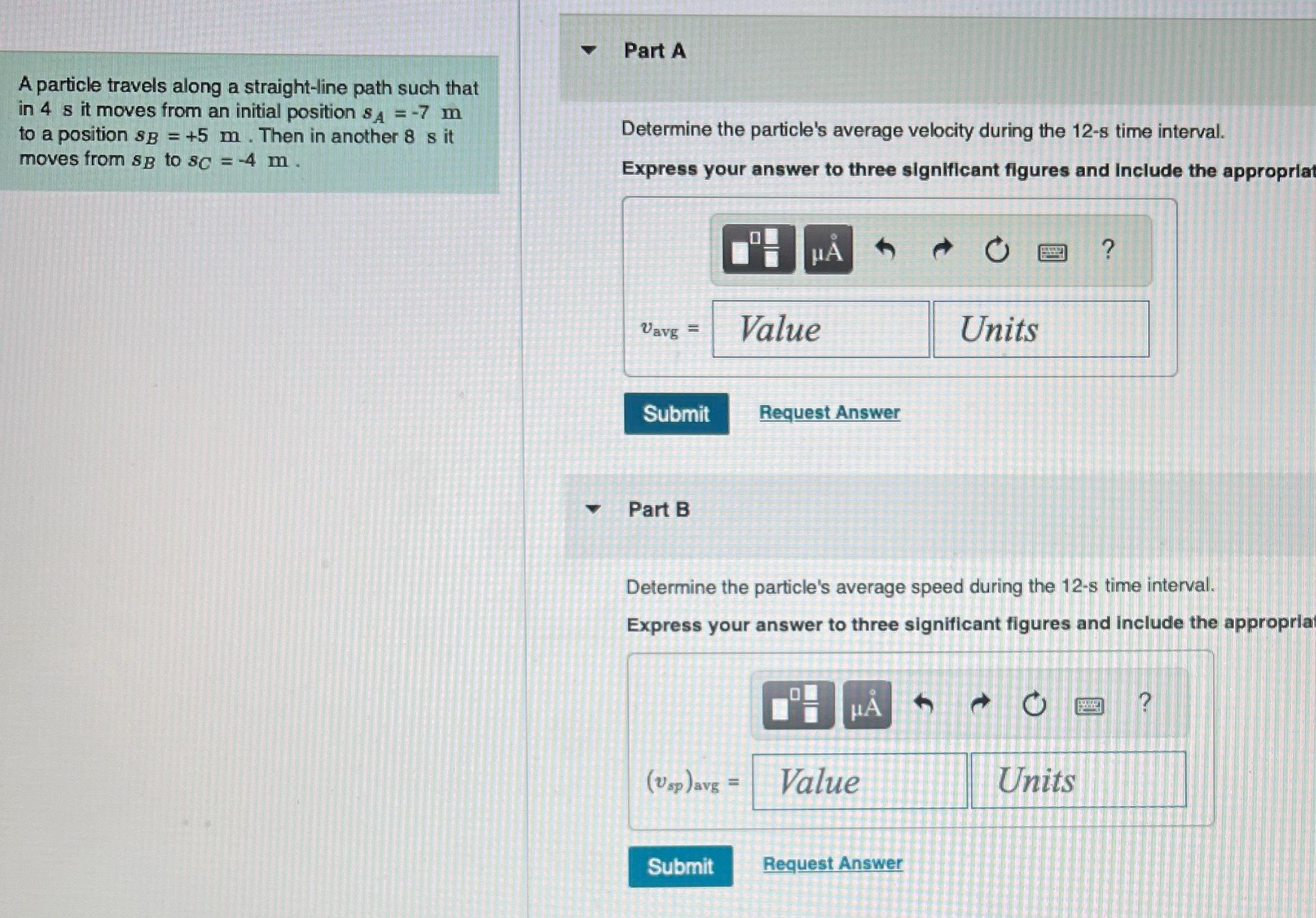 Solved A particle travels along a straight-line path such | Chegg.com