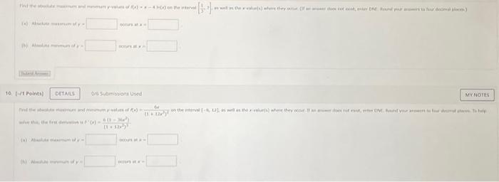Solved Find the absolute maximum and minimum y-values of | Chegg.com