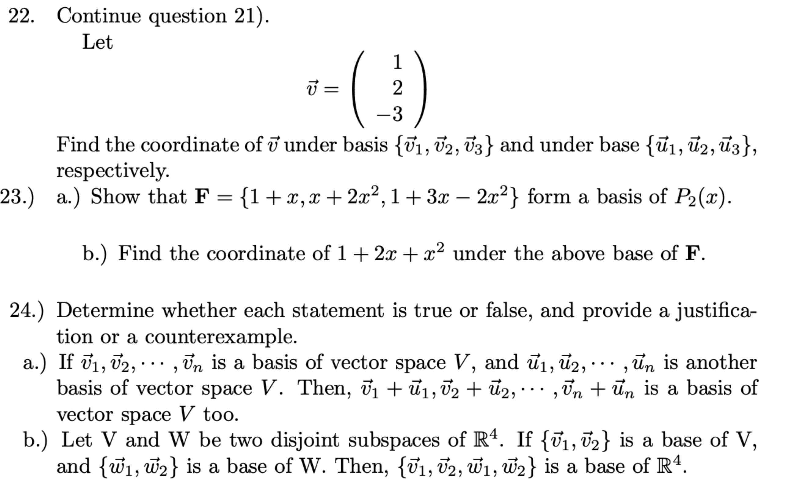 Continue Question 21letvecv 1 2 3 Find