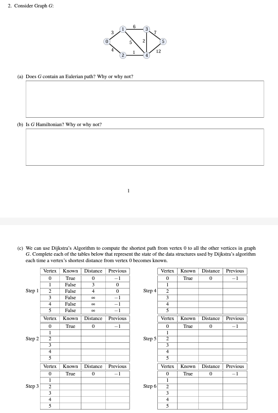 Solved Consider Graph G ﻿:(a) ﻿Does G ﻿contain an Eulerian | Chegg.com