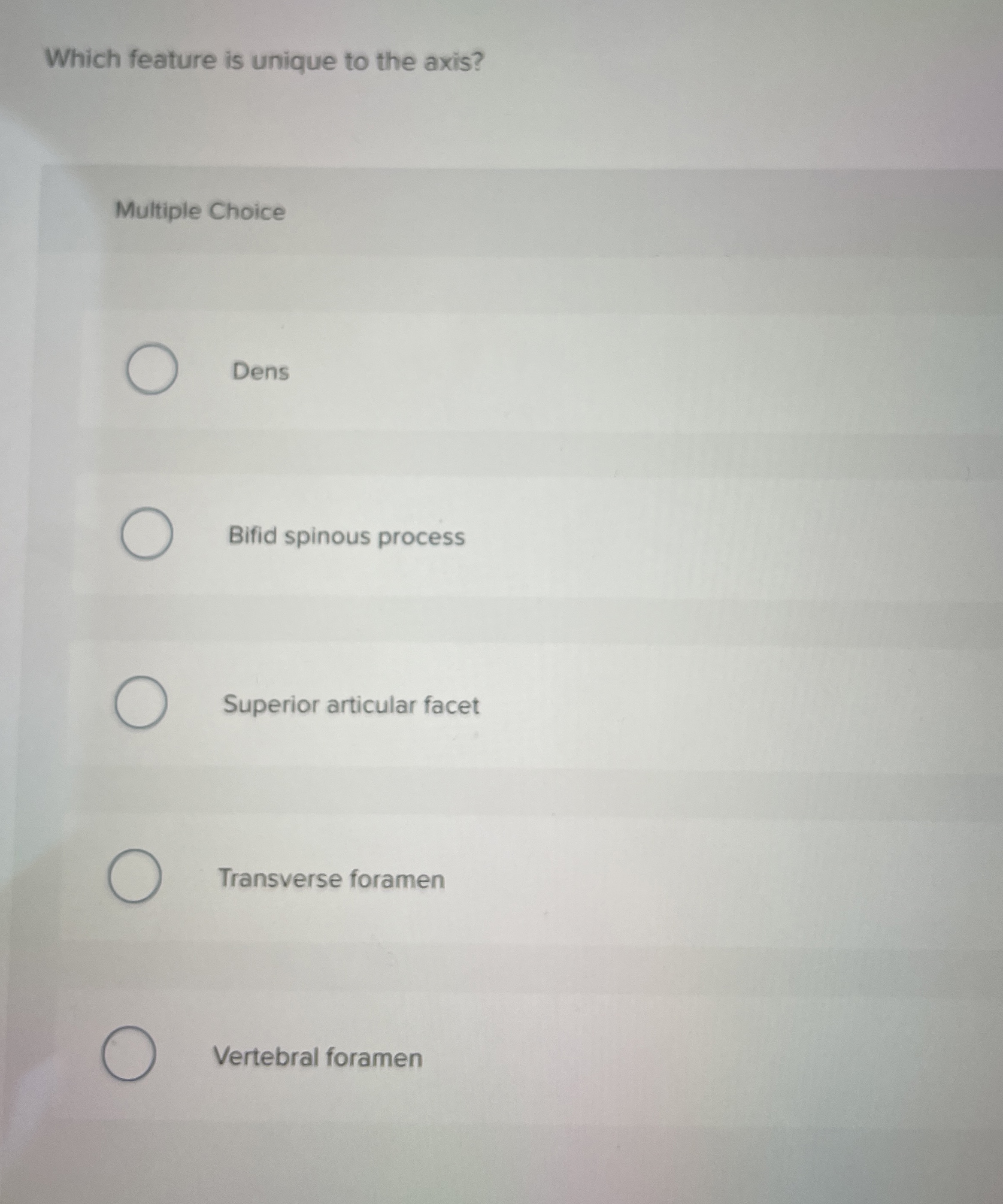 Solved Which feature is unique to the axis?Multiple | Chegg.com
