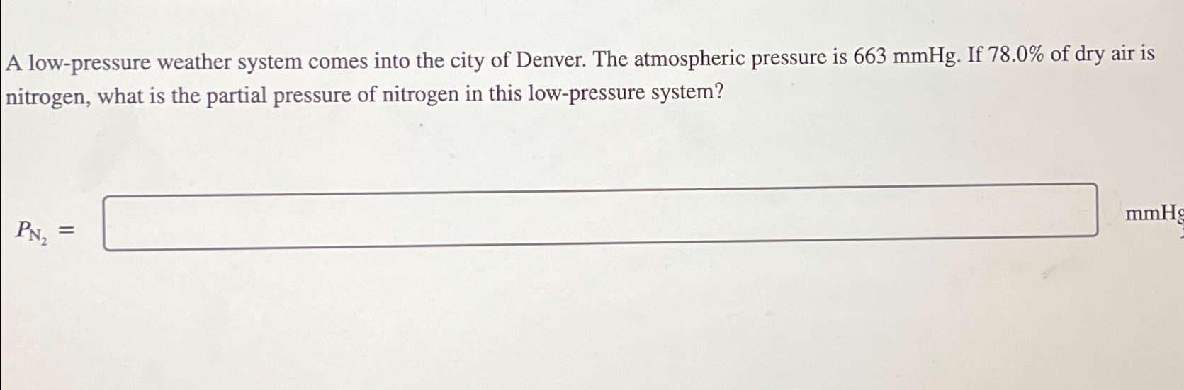 Solved A low-pressure weather system comes into the city of | Chegg.com