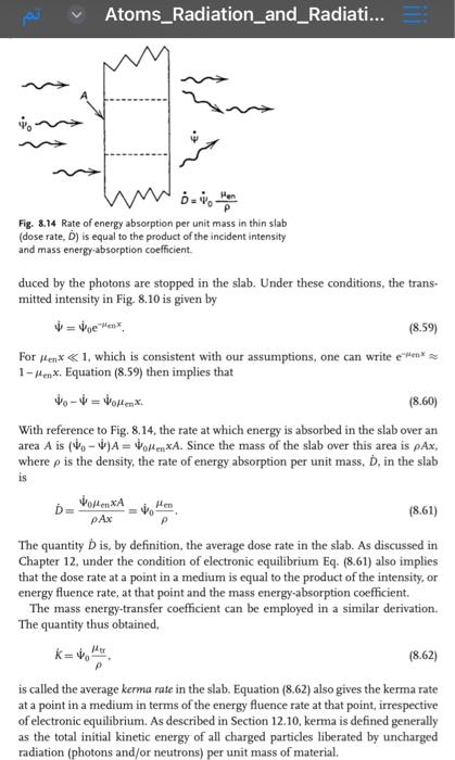 Solved Fig. 8.14 Rate of energy absorption per unit mass in | Chegg.com