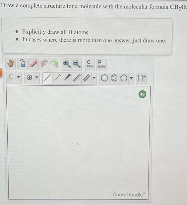 Solved Draw a complete structure for a molecule with the | Chegg.com