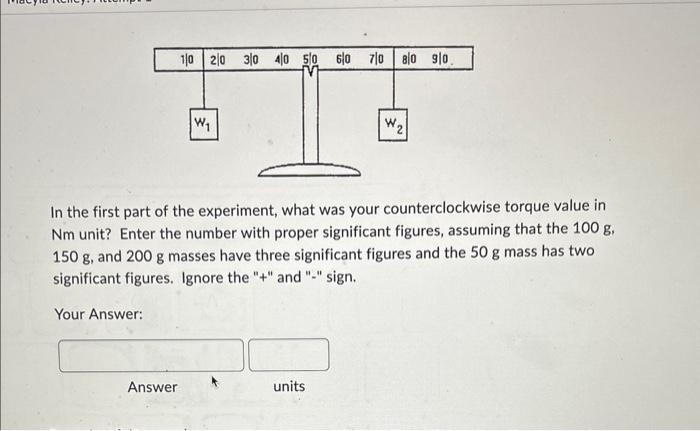 In the first part of the experiment, what was your | Chegg.com