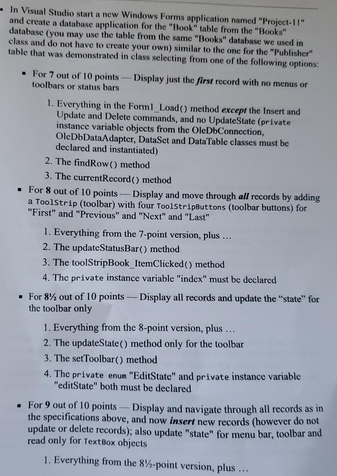 Solved • In Visual Studio start a new Windows Forms | Chegg.com