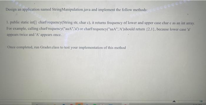 Solved Design an application named String Manipulation.java | Chegg.com