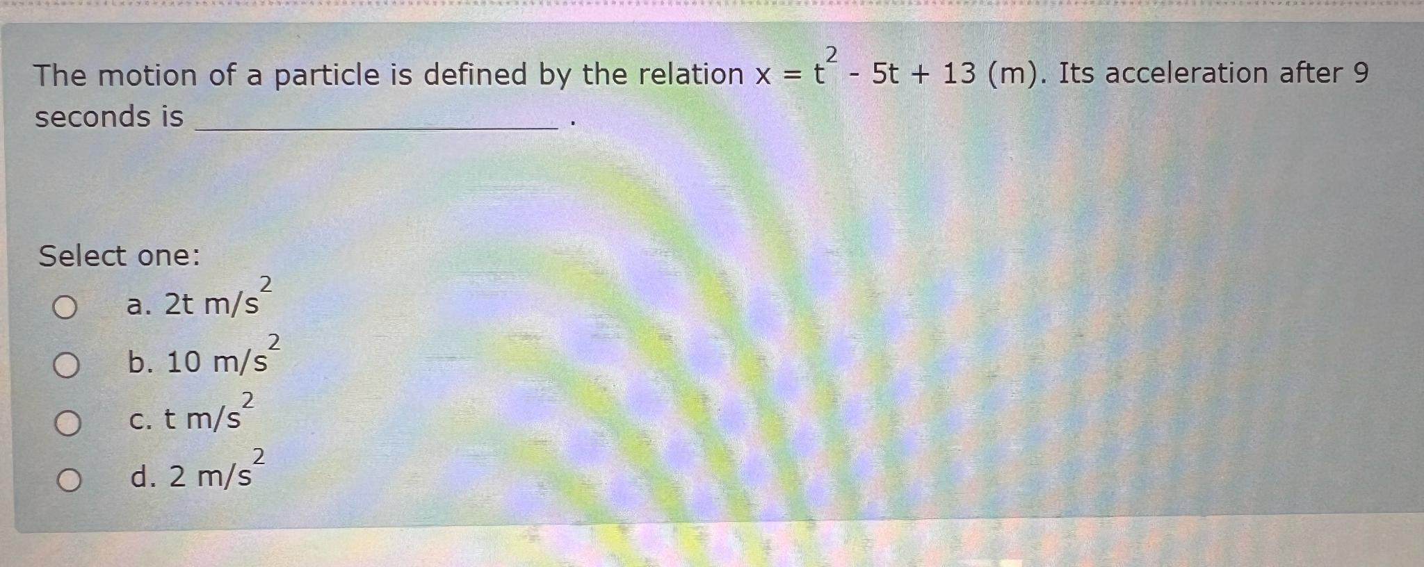 Solved The motion of a particle is defined by the relation | Chegg.com