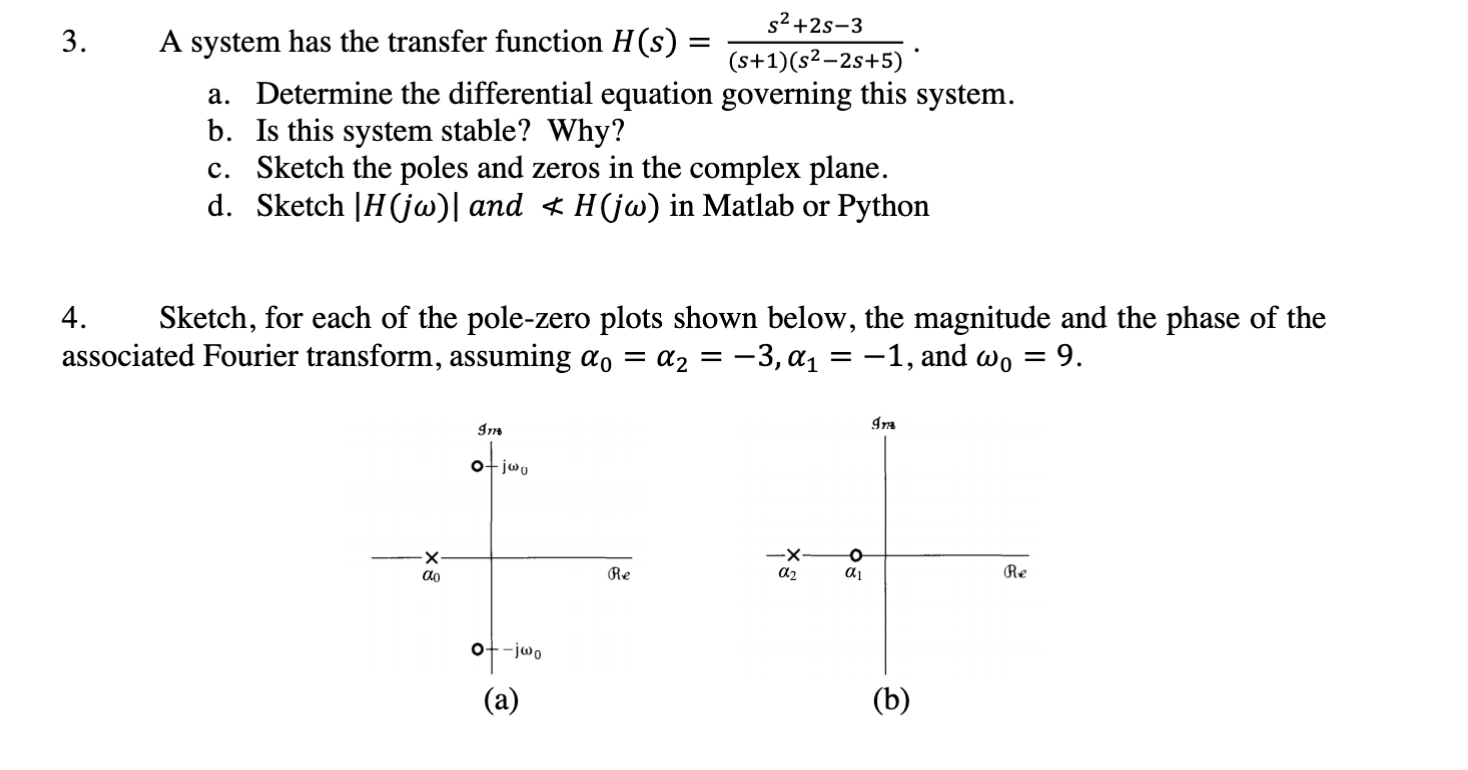 A system has the transfer function | Chegg.com