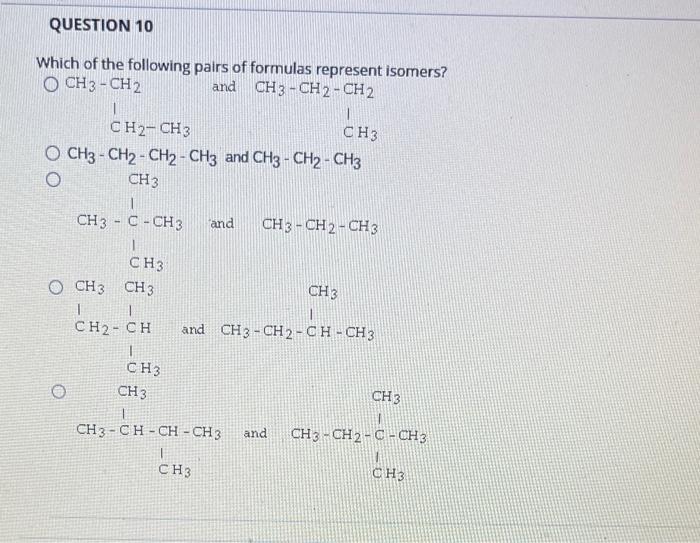 Solved Which of the following pairs of formulas represent | Chegg.com