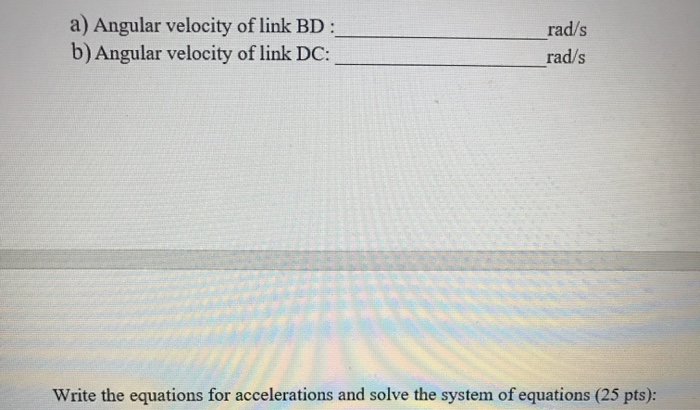 Solved 1 The Bar Ab Rotates At Constant 10 Rad S A 0