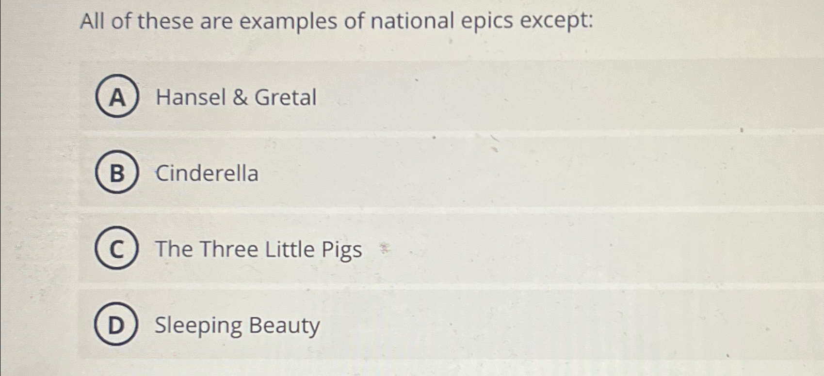 Solved All of these are examples of national epics | Chegg.com