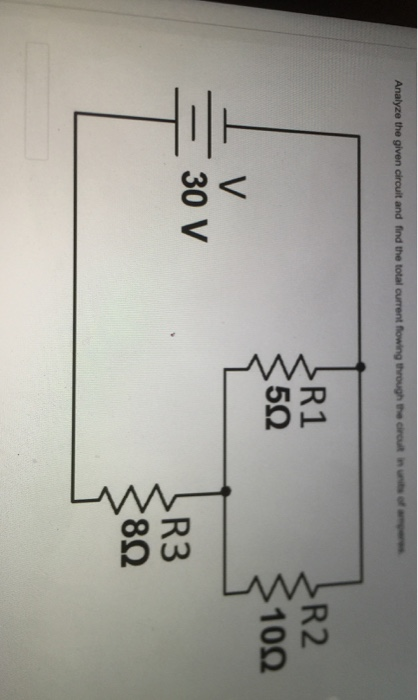 Solved Analyze the given circuit and find the total current | Chegg.com