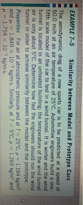 Solved EXAMPLE 7- 5 Similarity between Model and Prototype | Chegg.com