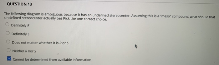 Solved QUESTION 13 The following diagram is ambiguous | Chegg.com