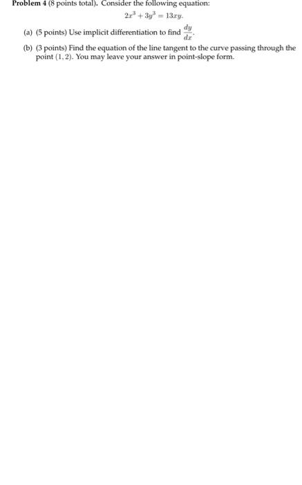 Solved Problem 4 8 Points Total Consider The Following 