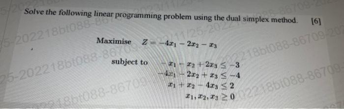 Solve the following linear programming problem using | Chegg.com