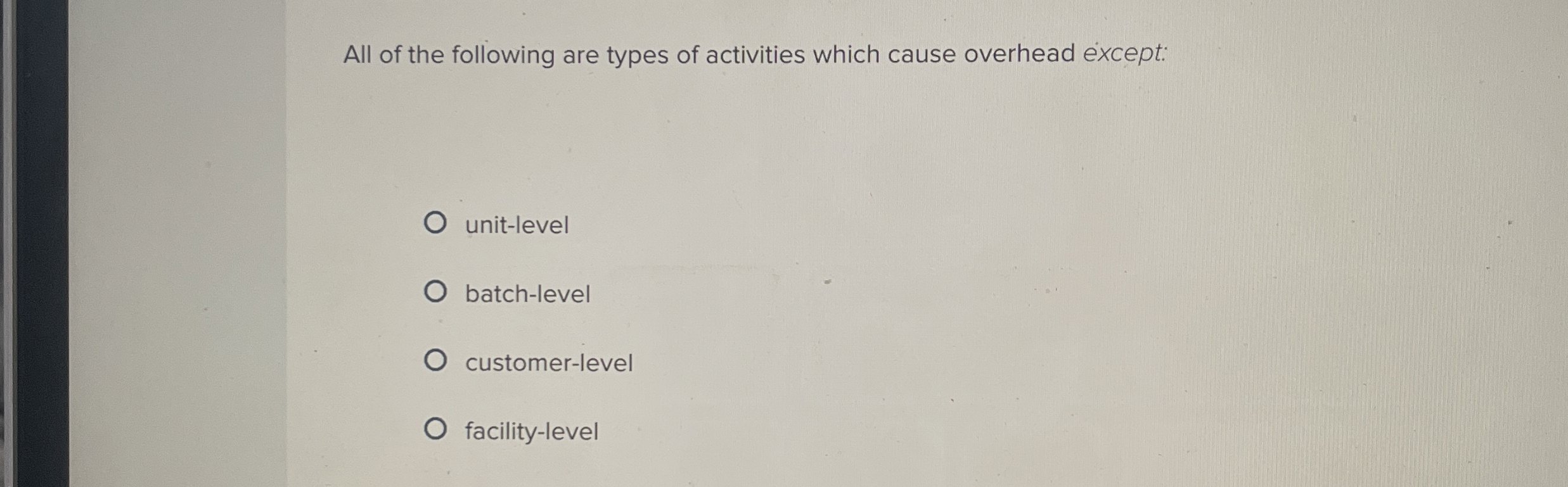 Solved All of the following are types of activities which | Chegg.com