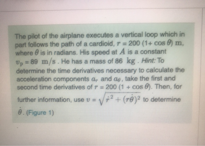 Solved The pilot of the airplane executes a vertical loop | Chegg.com