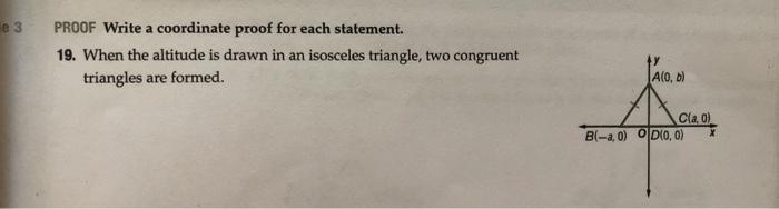Solved e 3 PROOF Write a coordinate proof for each | Chegg.com