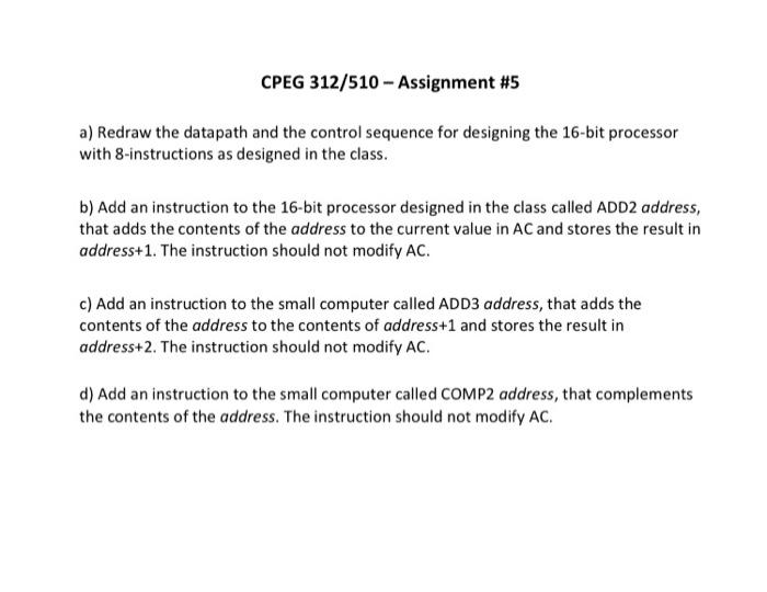Solved datapath and control flow which discussed in class | Chegg.com