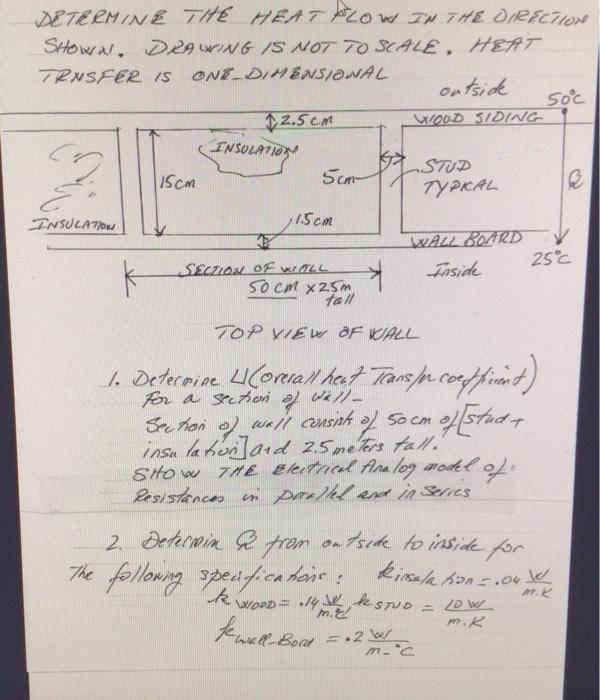 Solved soc DETERMINE THE HEAT FLOW IN THE DIRECTION Showa. | Chegg.com