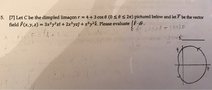 Solved 5. [7] Let C be the dimpled limaçon r = 4 + 3 cos (O | Chegg.com