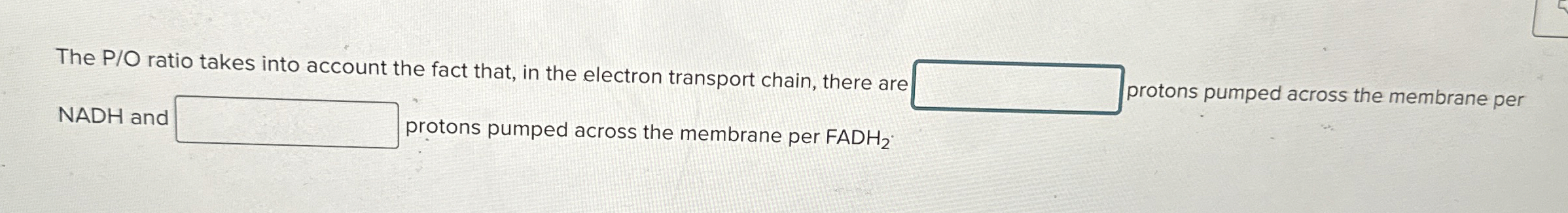 Solved The P/O ratio takes into account the fact that, in | Chegg.com