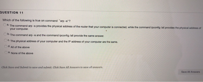 Solved QUESTION 11 Which of the following is true on command | Chegg.com