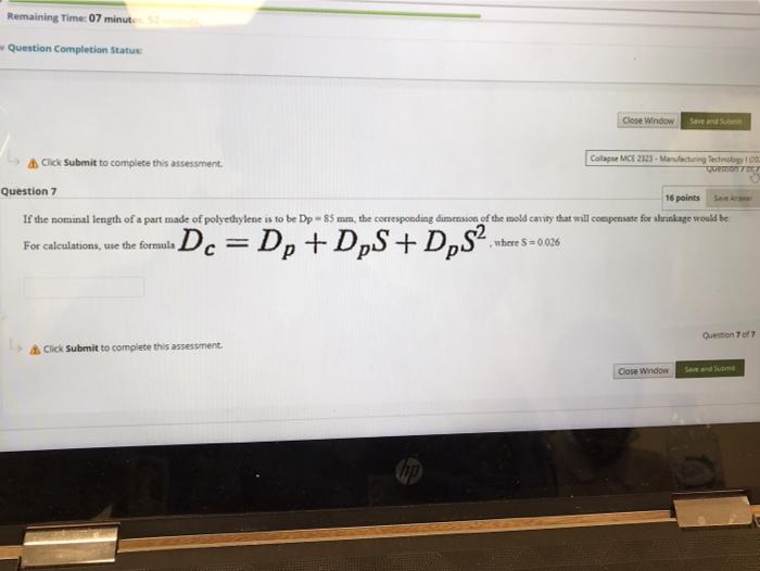 Solved Remaining Time: 07 minut Question Completion Status | Chegg.com Solved Remaining Time: 07 minut Question Completion Status | Chegg.com