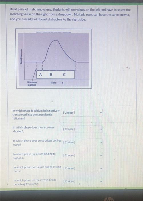 Build pairs of matching values. Students will see | Chegg.com